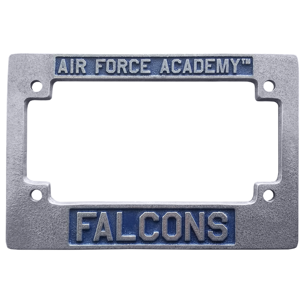 Air Force Academy Falcons Motorcycle Pewter License Plate Frame | USAFA ...